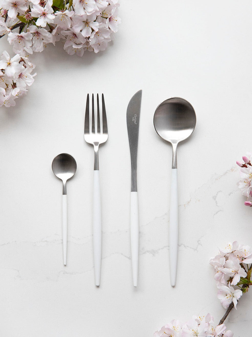 Cutipol Goa White Cutlery Set - 24 Piece GO.006 W – Bone & White